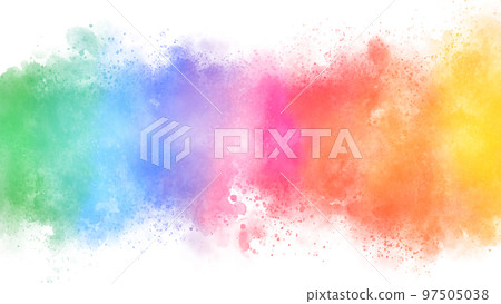 Colorful watercolor brush marks, wall, pattern,... - Stock Illustration ...