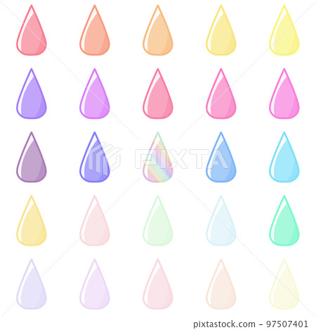 Transparent drops simple set - Stock Illustration [97507401] - PIXTA