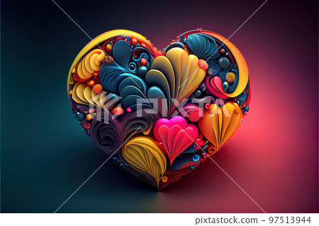 Abstract Illustration On The Theme Of Love And Stock Illustration