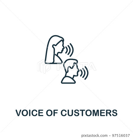 Voice Of Customers icon. Monochrome simple... - Stock Illustration ...