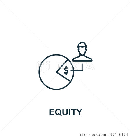 Equity icon. Monochrome simple Policy icon for... - Stock Illustration ...