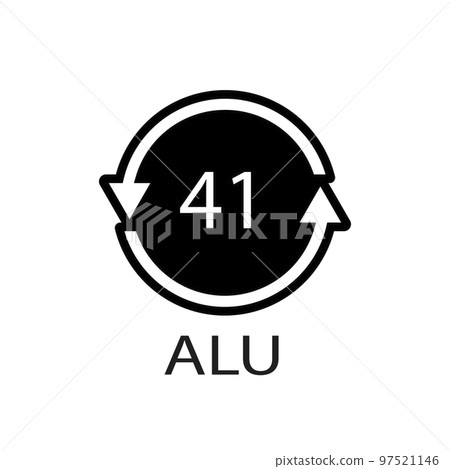 Aluminium recycling symbol ALU 41. Vector...-插圖素材 [97521146] - PIXTA圖庫