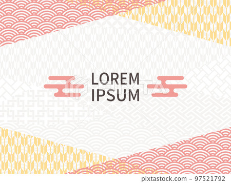A linear and dynamic Japanese pattern in bright... - Stock Illustration ...