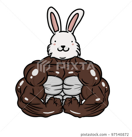 2023 Happy Year of the Rabbit Fitness Muscle... - Stock Illustration ...