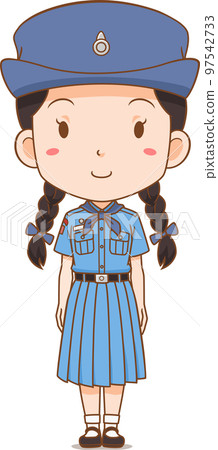 Cartoon character of girl guide. - Stock Illustration [97542733] - PIXTA