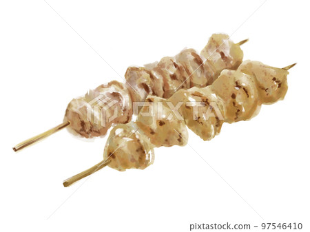 Watercolor Yakitori_Bonjiri 01_1 - Stock Illustration [97546410] - PIXTA