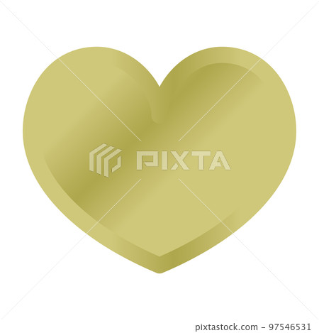 Simple heart illustration (gold) - Stock Illustration [97546531] - PIXTA