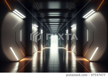 A room made in the near future with impressive... - Stock Illustration ...