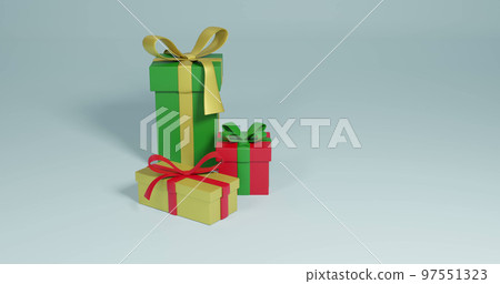 Image of three christmas presents spinning with... - Stock Illustration ...