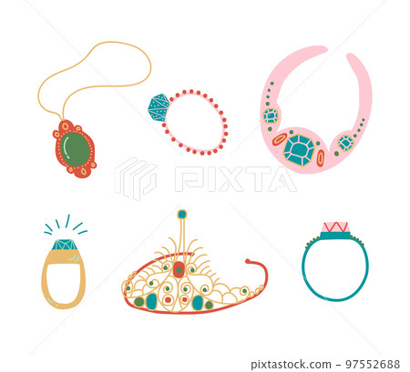Jewellery or Jewelry Item as Personal Adornment... - Stock Illustration ...