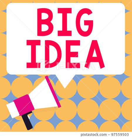 Sign displaying Big Idea. Business showcase... - Stock Illustration ...