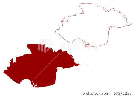 Thurrock Borough and unitary authority area... - Stock Illustration ...