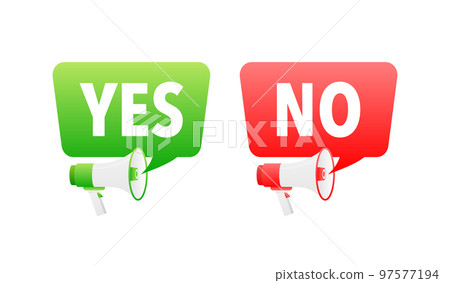 Yes and No button. Approved and Rejected. Yes... - Stock Illustration ...