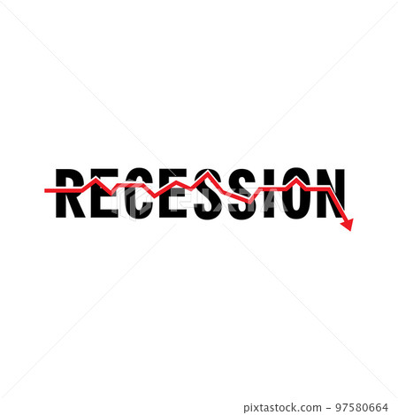 Economic recession text logo design - Stock Illustration [97580664] - PIXTA