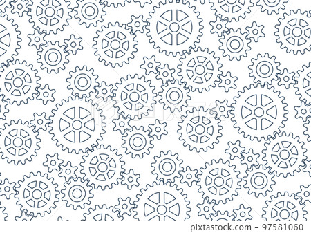 Meshed gear seamless pattern background_white - Stock Illustration ...