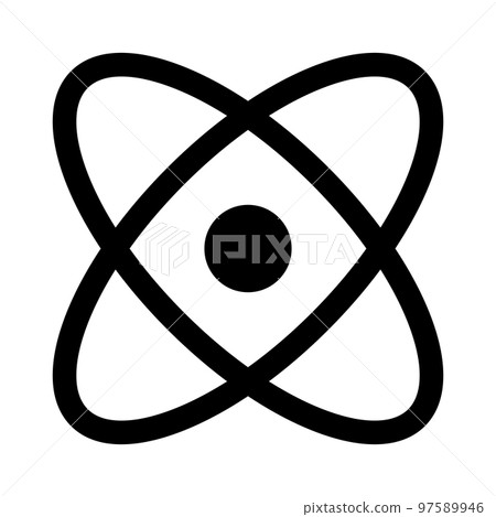 Simple atom icon. element. vector. - Stock Illustration [97589946] - PIXTA
