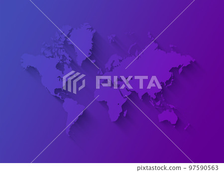 World map illustration on a purple background - Stock Illustration ...