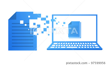 Digitization illustration material - Stock Illustration [97599956] - PIXTA