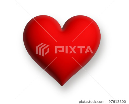 Three-dimensional heart illustration material - Stock Illustration ...