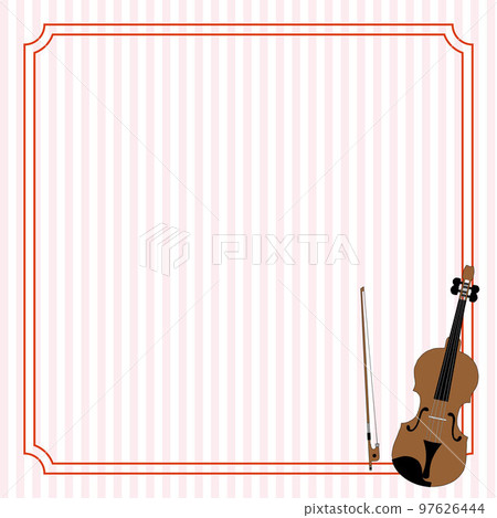Simple and cute violin illustration frame... - Stock Illustration ...