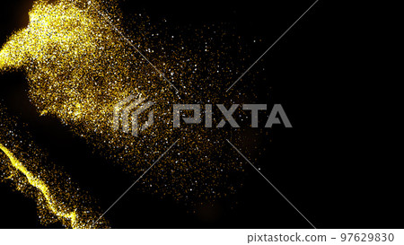 gold dust blown away by the wind and scattered.... - Stock Illustration ...