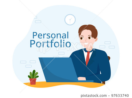 Personal Portfolio with Profile Data, Resume or... - Stock Illustration ...