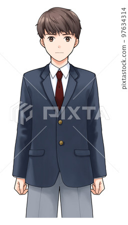 boy student with a straight face - Stock Illustration [97634314] - PIXTA