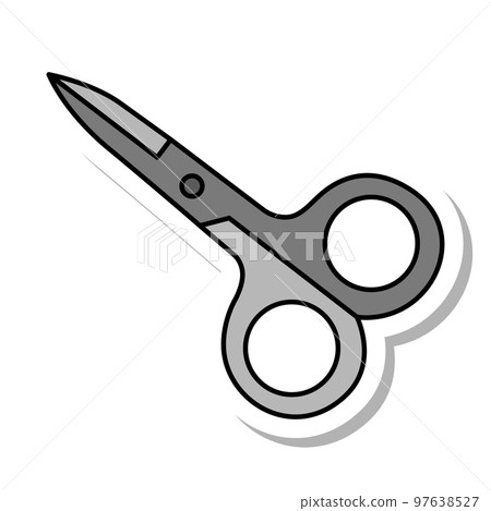 Sticker-style single item icon Thread clippers - Stock Illustration ...