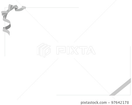 gray ribbon frame - Stock Illustration [97642178] - PIXTA
