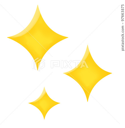 Yellow watercolor glitter mark set - Stock Illustration [97663875] - PIXTA