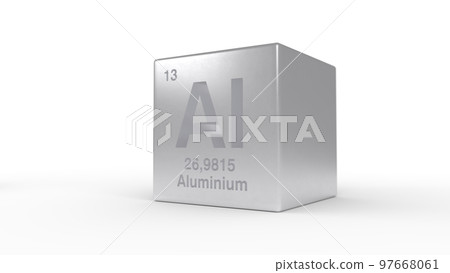 Periodic table element aluminum icon on white... - Stock Illustration ...