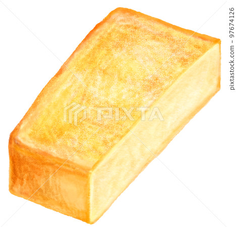 Thick sliced toast half_cross section - Stock Illustration [97674126 ...