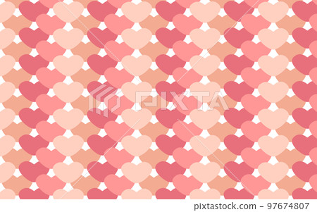 Heart background Overlapping hearts pink - Stock Illustration [97674807 ...