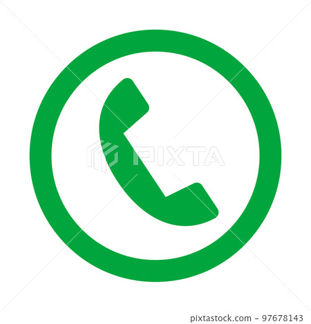 Round phone symbol. call icon. vector. - Stock Illustration [97678143 ...