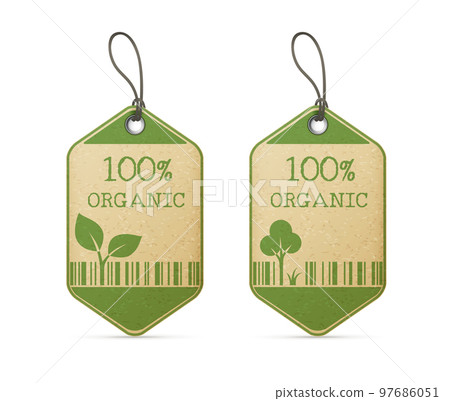 set of two eco labels - Stock Illustration [97686051] - PIXTA