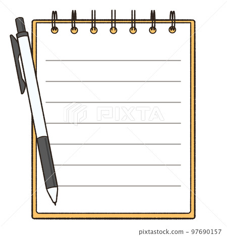 Illustration of a ring notebook with a... - Stock Illustration ...