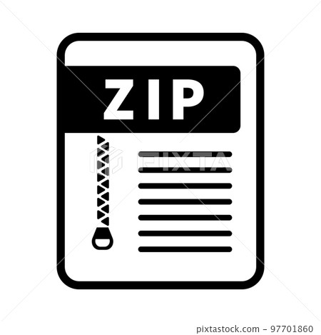 Zip File Icon Vector