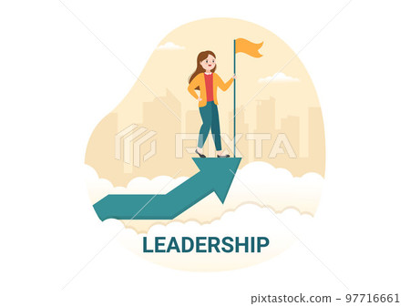 Business Leadership with Businessman Leader... - Stock Illustration ...