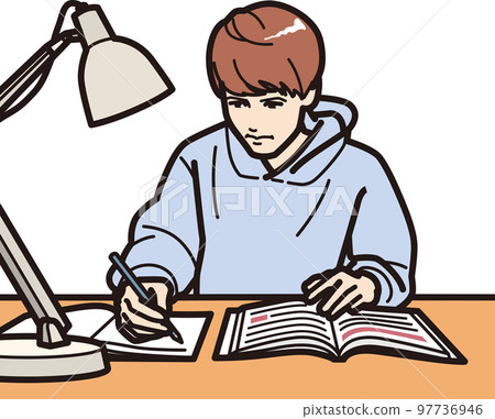 Men studying - Stock Illustration [97736946] - PIXTA
