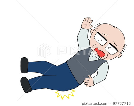 old man falling - Stock Illustration [97737713] - PIXTA