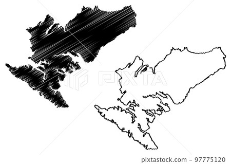 Riesco island ( Republic of Chile, South and... - Stock Illustration ...