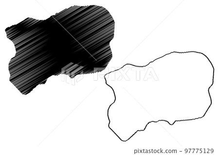 Rudolf island (Russia, Russian Federation,... - Stock Illustration ...