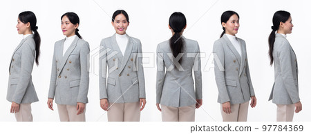 Half body 20s Asian Woman wear formal business... - Stock Photo ...