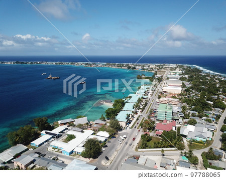 Majuro atoll and Majuro town in Marshall islands-照片素材（圖片） [97788065 ...