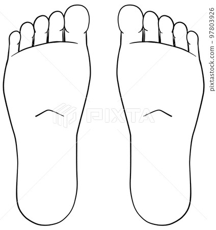 Illustration of soles Both feet - Stock Illustration [97803926] - PIXTA