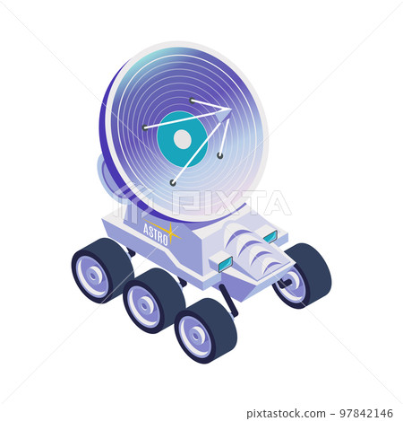 Astrophysics Satellite Rover Composition - Stock Illustration [97842146 ...