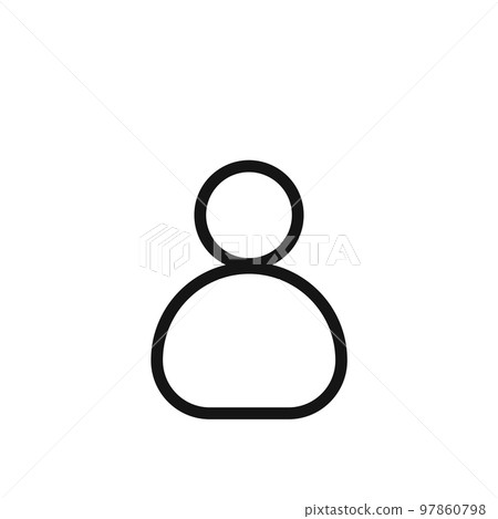 Human line icon isolated on white background.... - Stock Illustration ...