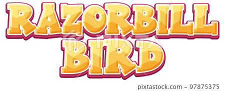 Razorbill bird text logo-插圖素材 [97875375] - PIXTA圖庫