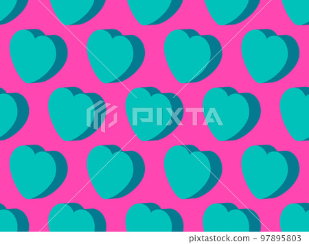 3d hearts seamless pattern. Happy Valentine's... - Stock Illustration ...
