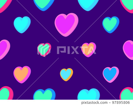 3d hearts seamless pattern. Happy Valentine's... - Stock Illustration ...